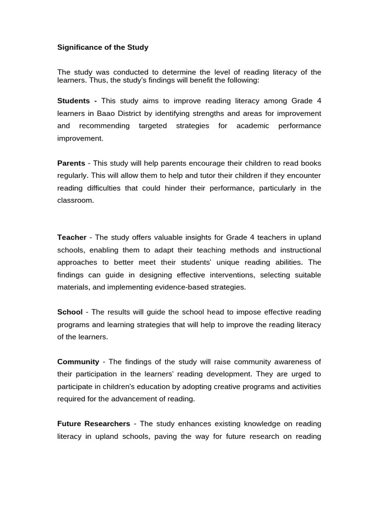 Enhancing Grade 4 Reading Literacy | PDF