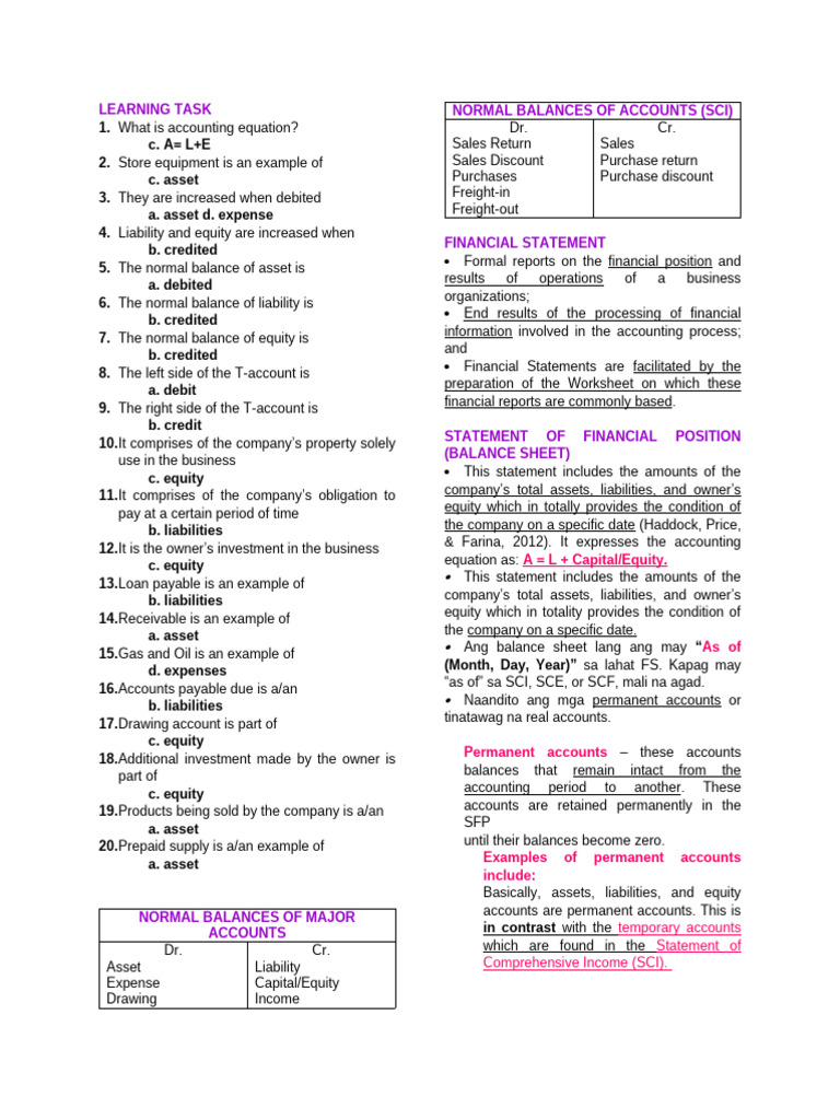 q1 Fabm2 Rev | PDF | Retained Earnings | Debits And Credits
