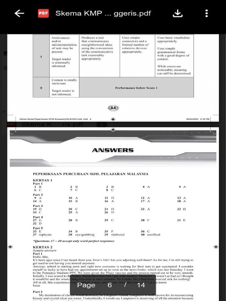 Kertas Model SPM SBP Bahasa Inggeris - Google Dri | PDF | Student Assessment And Evaluation ...