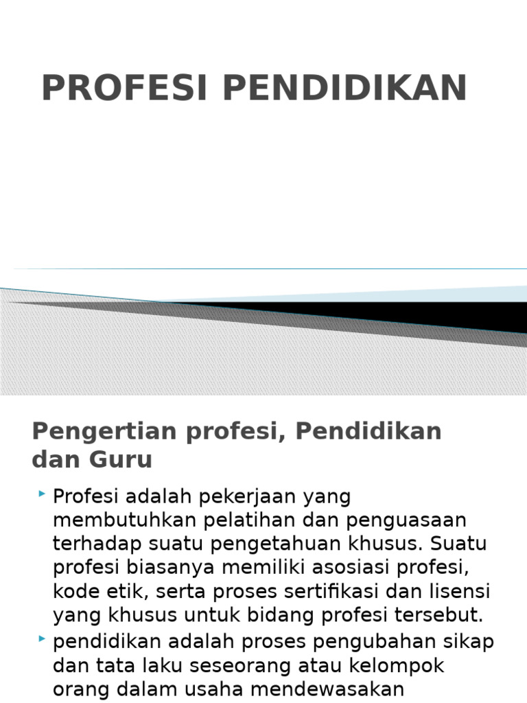 Profesi Pendidikan | PDF