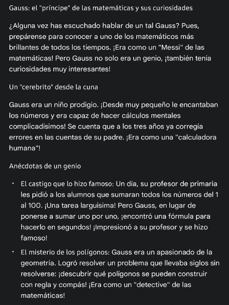 Gauss | PDF | Matemáticas