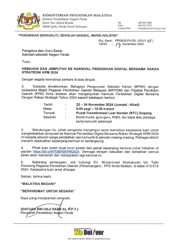 Hebahan Dan Jemputan PGB | PDF