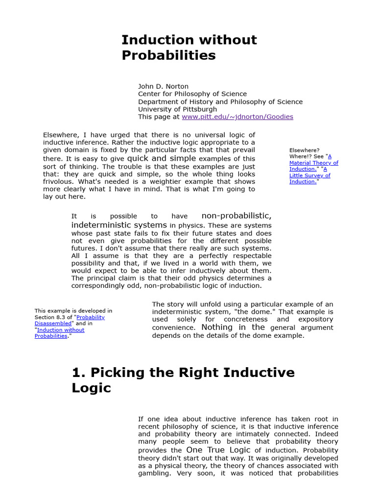 Induction Without Probability | PDF | Inductive Reasoning | Radioactive ...