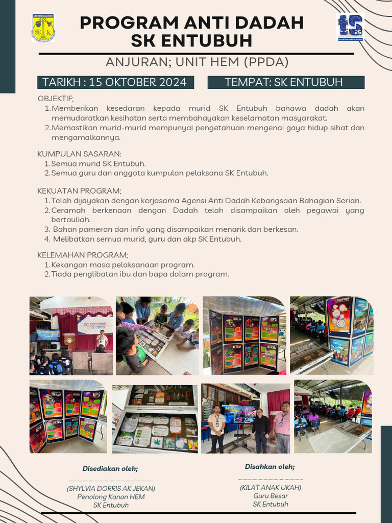 Opr Program Anti Dadah Bersama Aadk Bahagian Serian | PDF