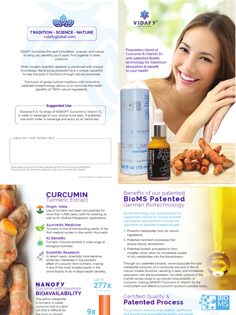 FOLLETO - NANOFY.V3 0422 ENG USA - Mail | PDF | Turmeric | Biotechnology