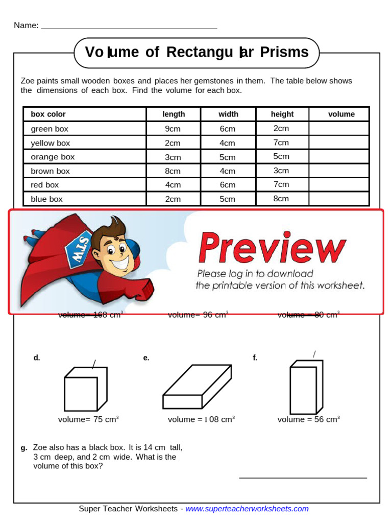 Volume Rectangle Prisms 2 | PDF