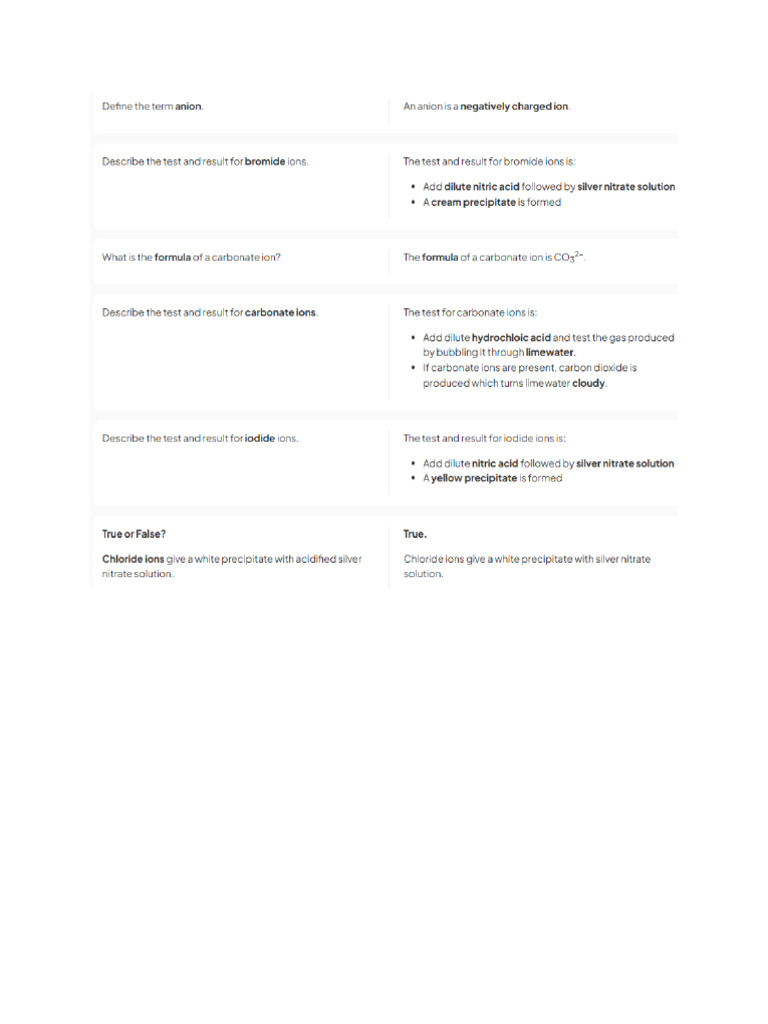 Identification of Ions & Gases MS | PDF