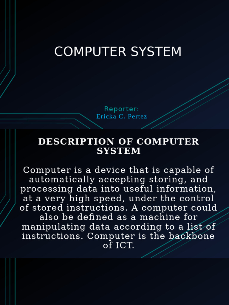Computer System | PDF | Disk Storage | Floppy Disk