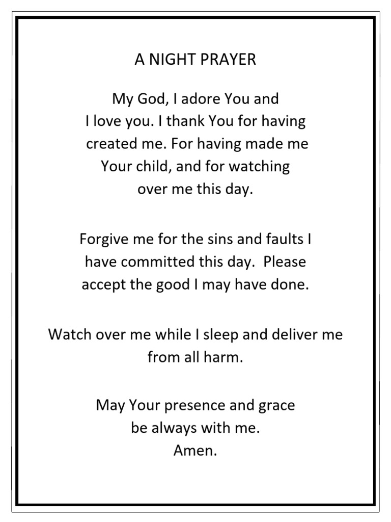 Night and Morning Prayer Guide | PDF