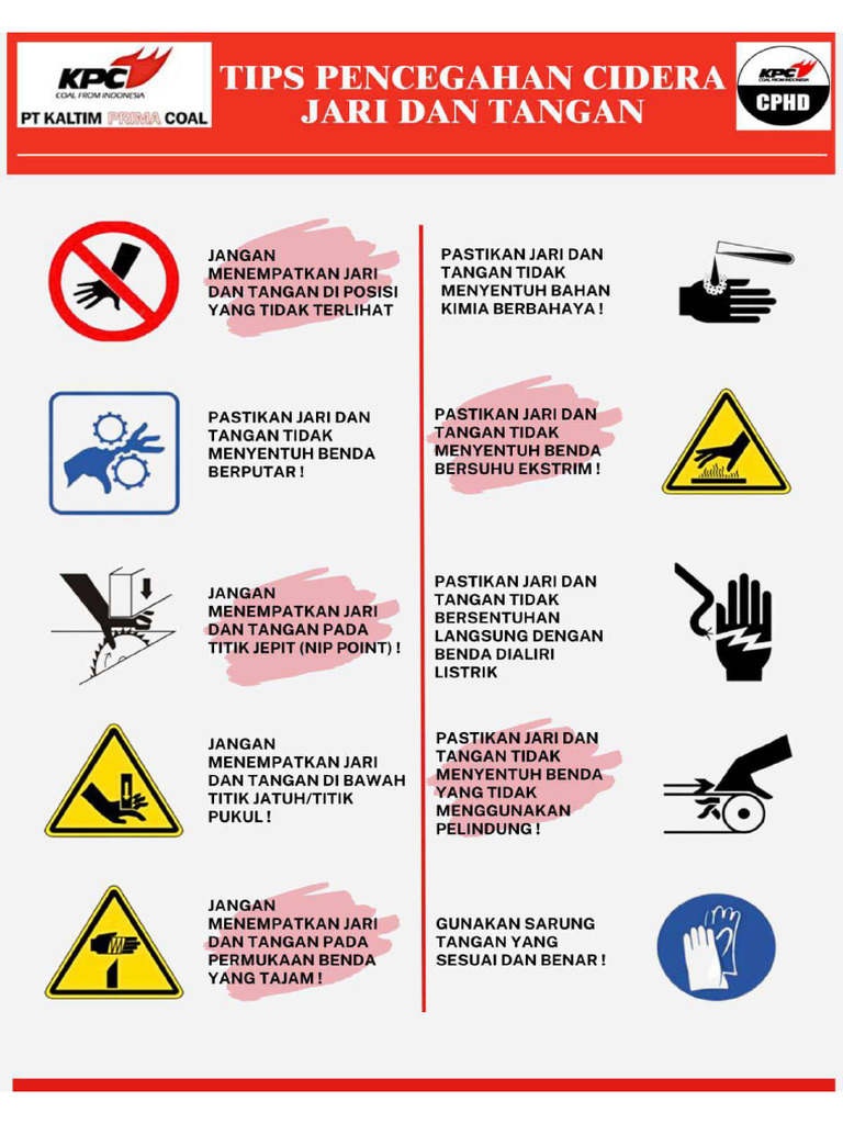 Materi Safety Talk Finger Injury | PDF
