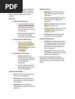Cell Theory Timeline | PDF