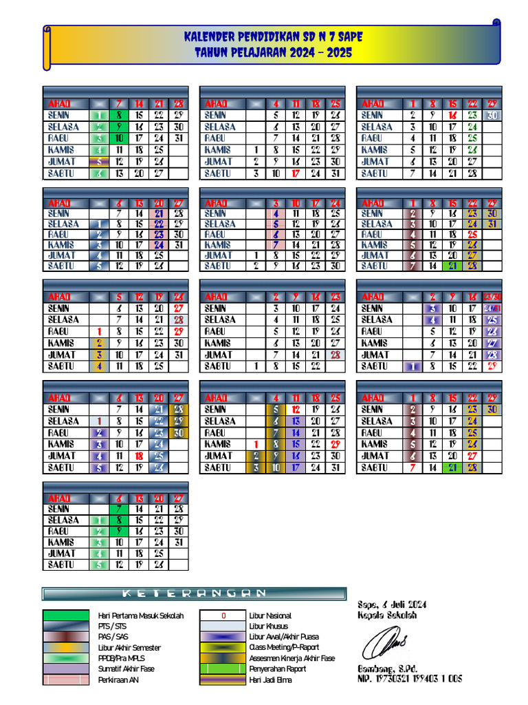 KALENDER PENDIDIKAN 2024-2025 | PDF
