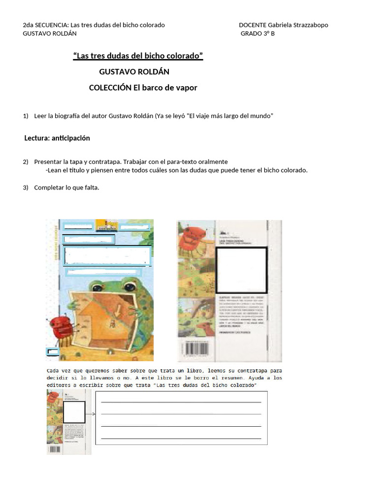 2° SECUENCIA Las Tres Dudas Del Bicho Colorado | PDF