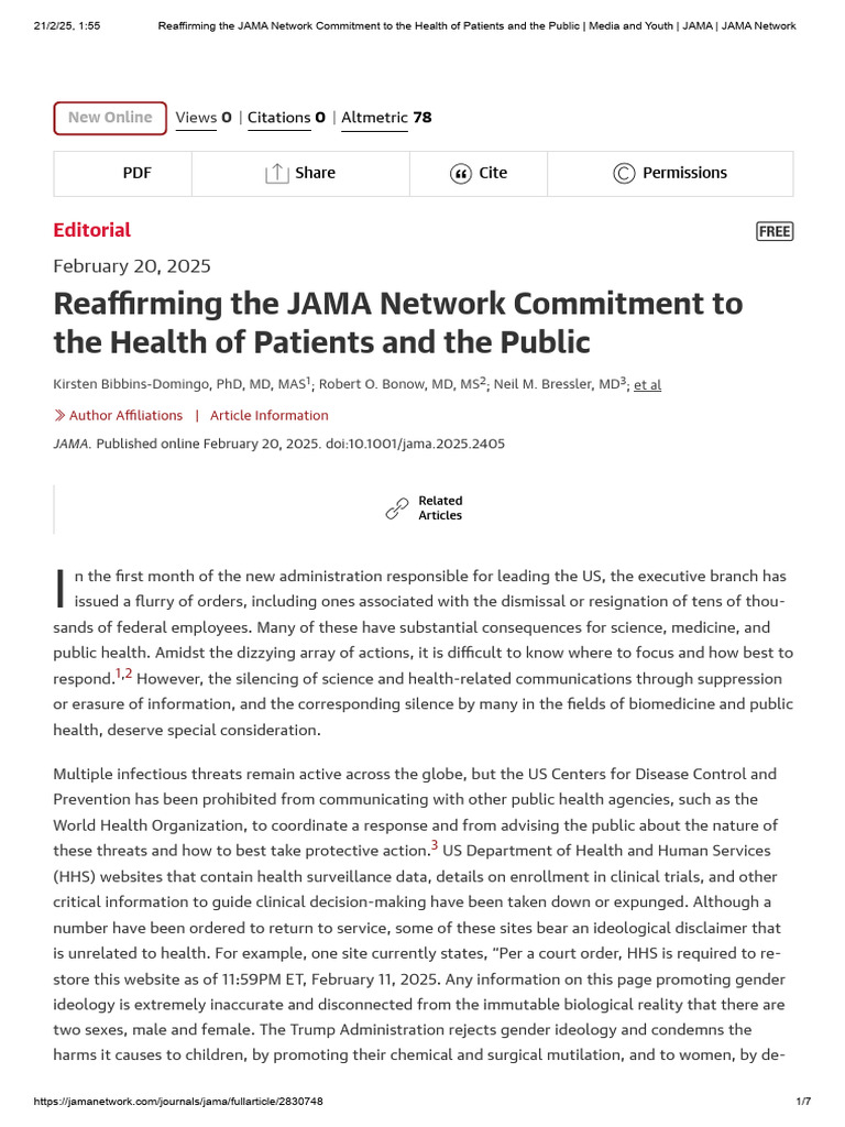 Health of Patients and the Public _ Media and Youth _ JAMA | PDF ...