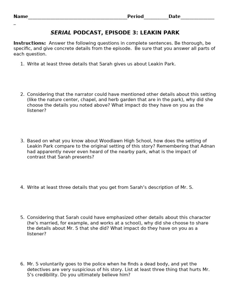 Serial Episode 3 | PDF