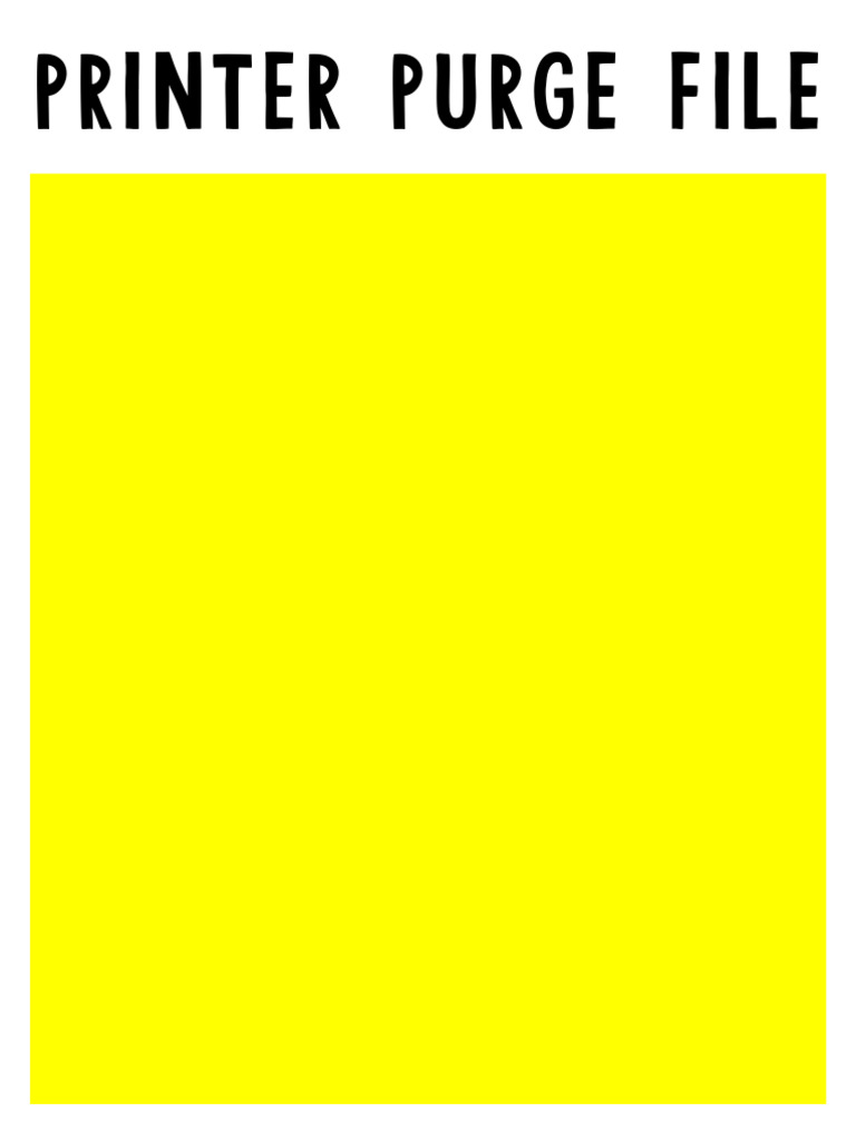 Printer Purge File Yellow | PDF