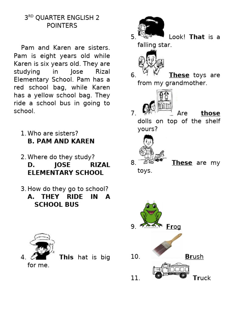 3RD Quarter English 2 Pointers | PDF