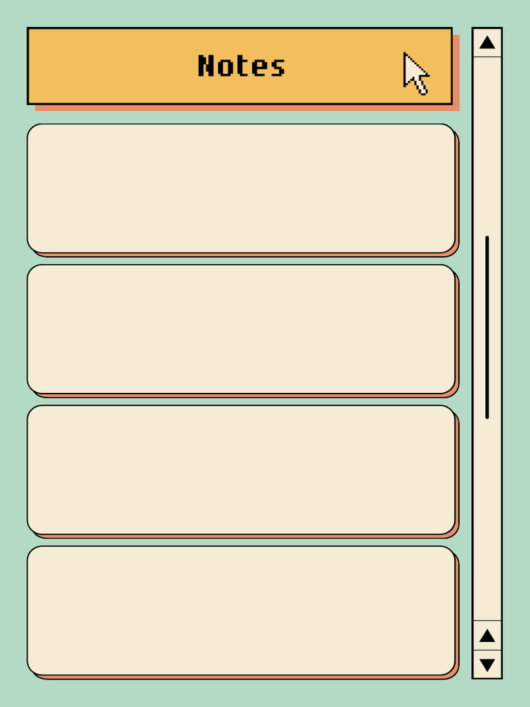 Elegant Colorful Notes Paper Template | PDF