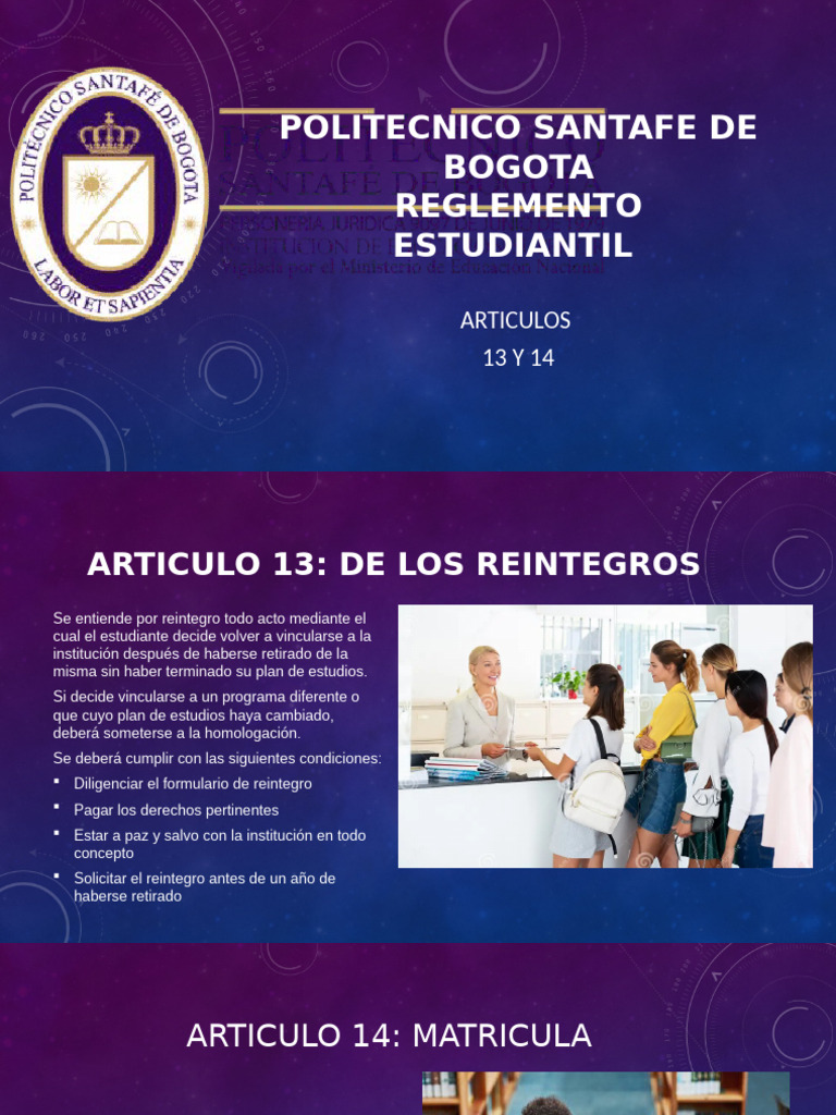 Exposicion Reglamento Estudiantil | PDF