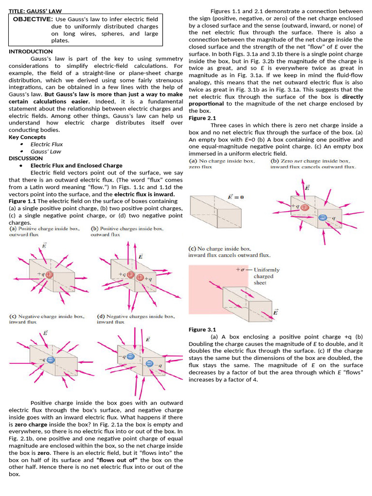 week 2 | PDF | Flux | Electric Field