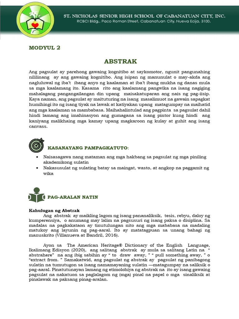Modyul 2_FILIPINO SA PILING LARANG | PDF