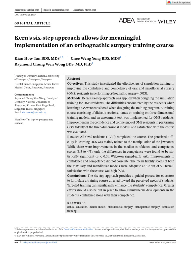 Tan Et Al. - 2024 - Kern's Six-Step Approach Allows For Meaningful ...