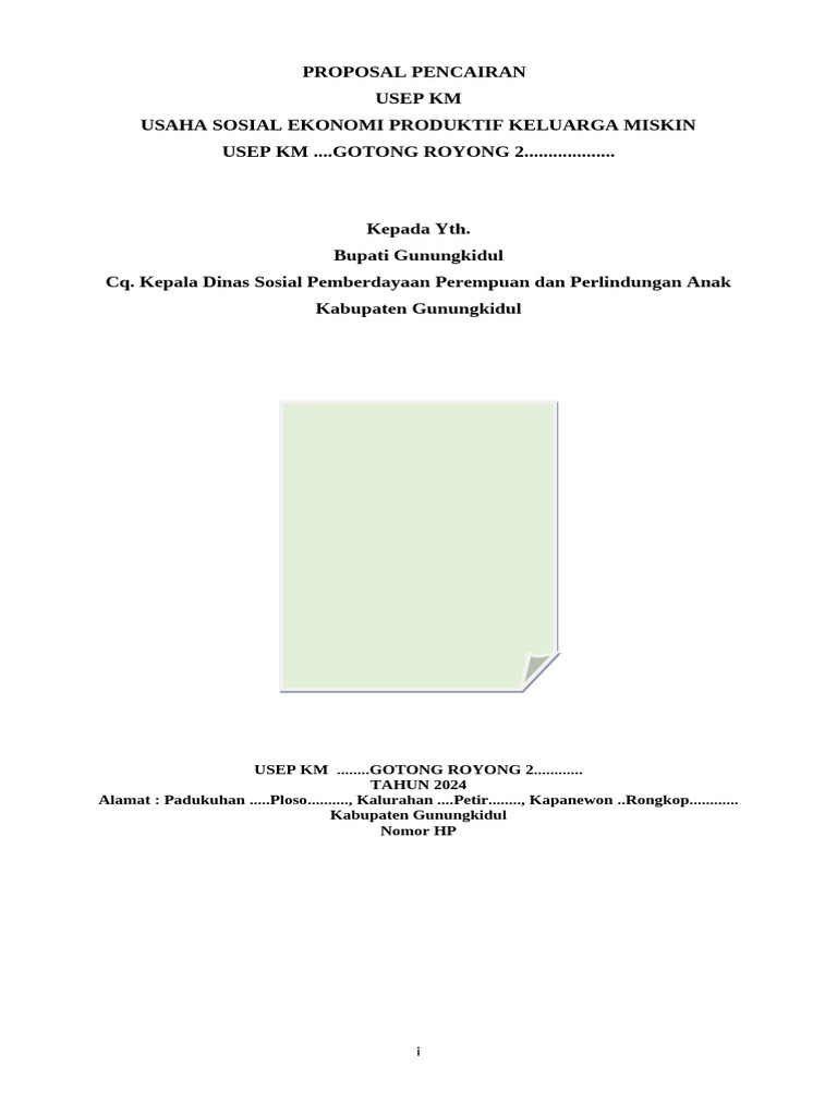 Contoh Pencairan Usep 2024 | PDF