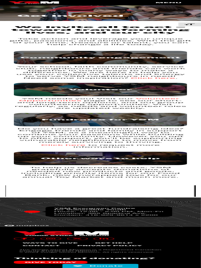 Get Involved Yonge Street Mission | PDF