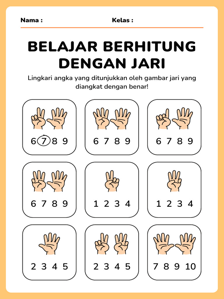 Belajar Berhitung dengan Jari untuk TK | PDF