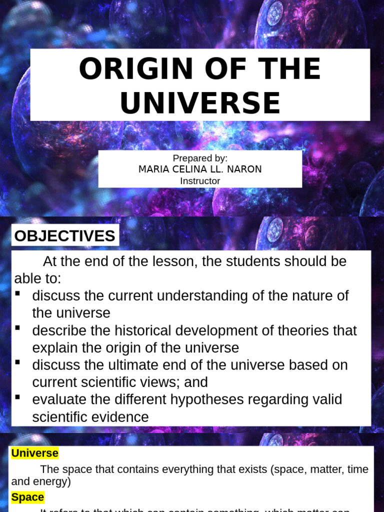 Origin of The Universe | PDF | Universe | Big Bang