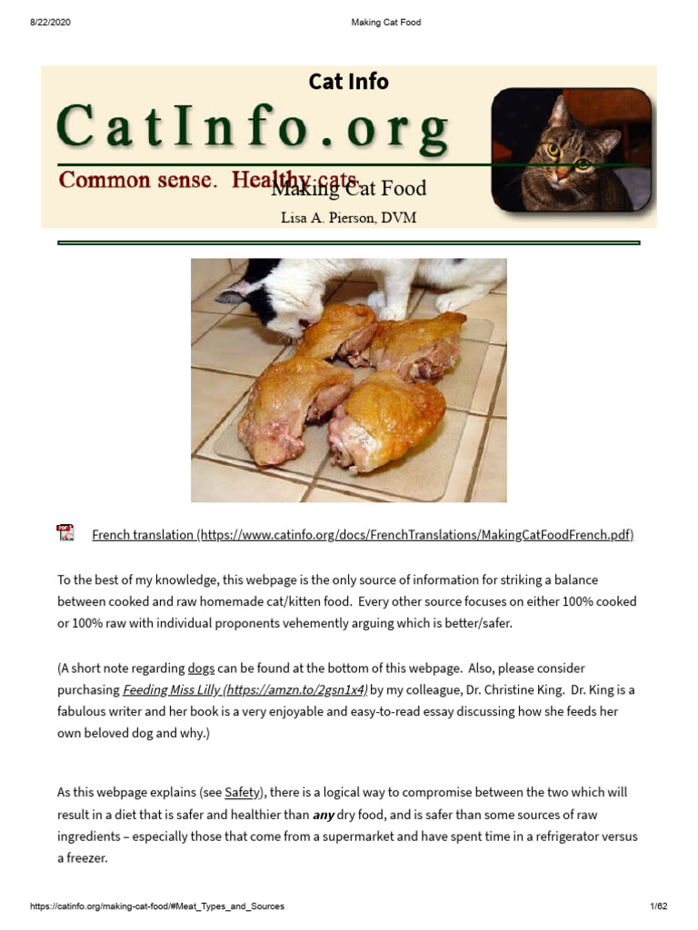 Making Cat Food | PDF | Meat