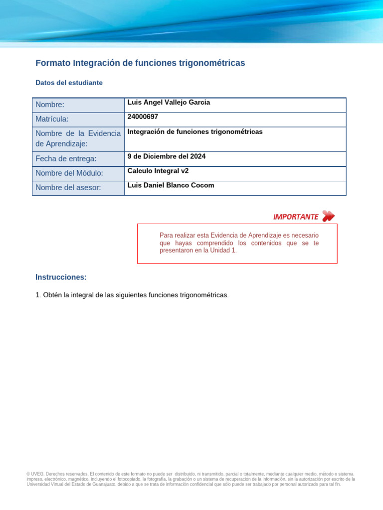 Ea2 Formato | PDF | Integral | Cálculo