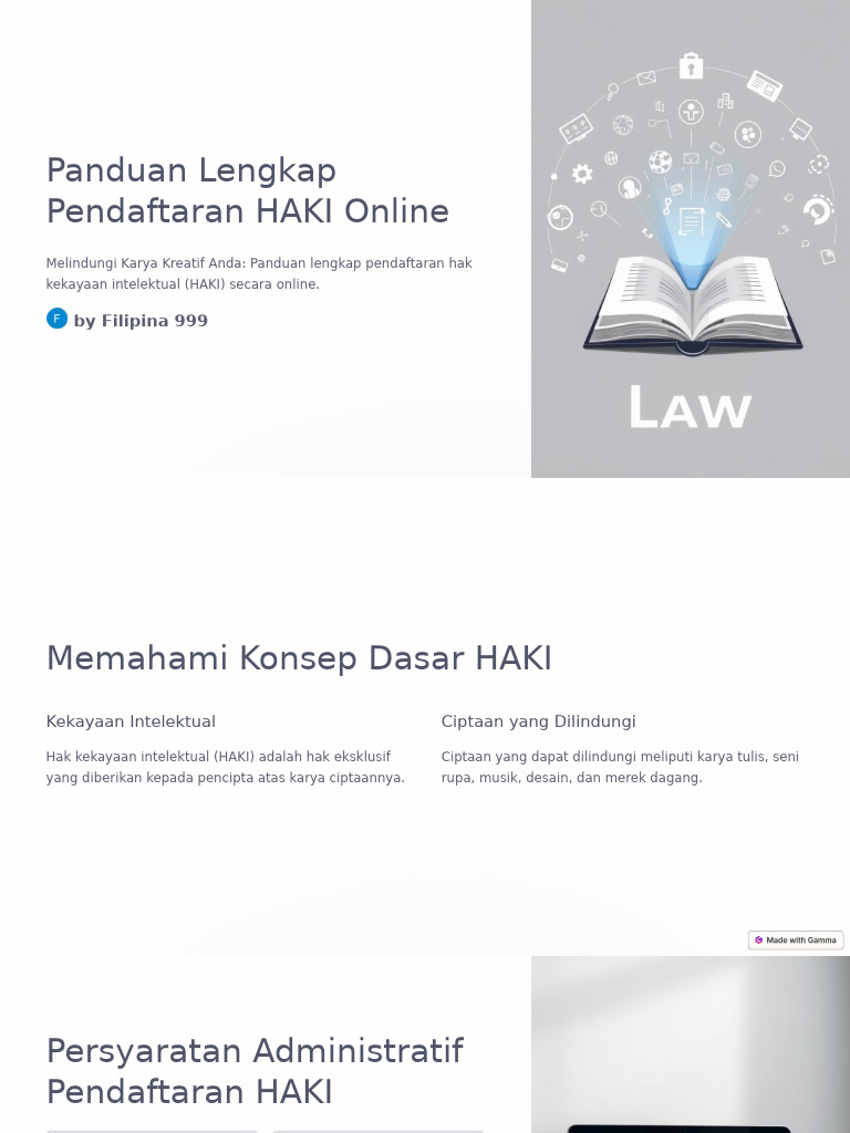 Panduan Pendaftaran HAKI Online | PDF