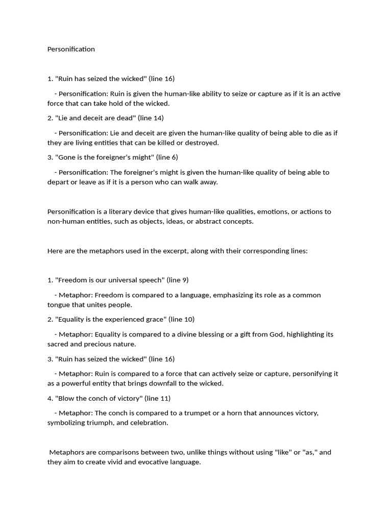 Personification | PDF