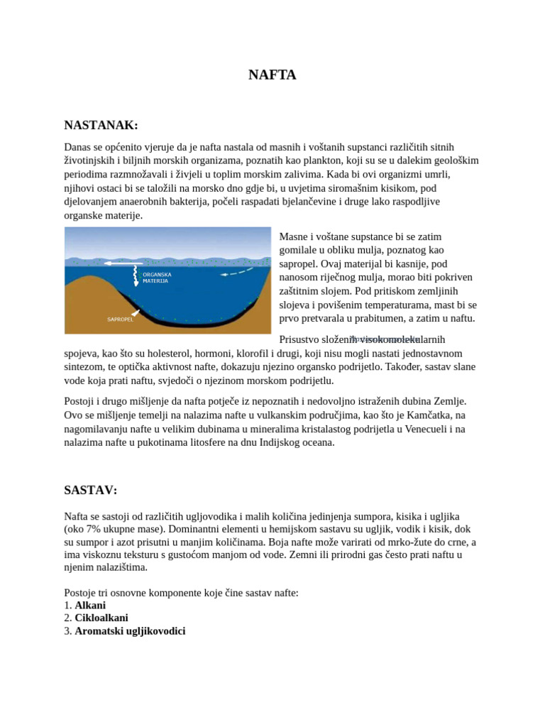 Nafta U Hemiji | PDF