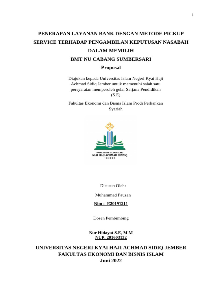 Strategi Pickup Service BMT NU Sumbersari | PDF