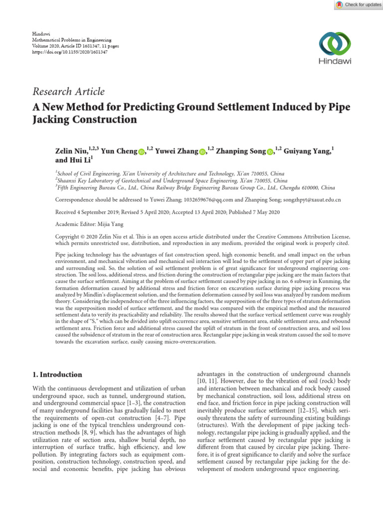 Mathematical Problems in Engineering - 2020 - Niu - A New Method For ...