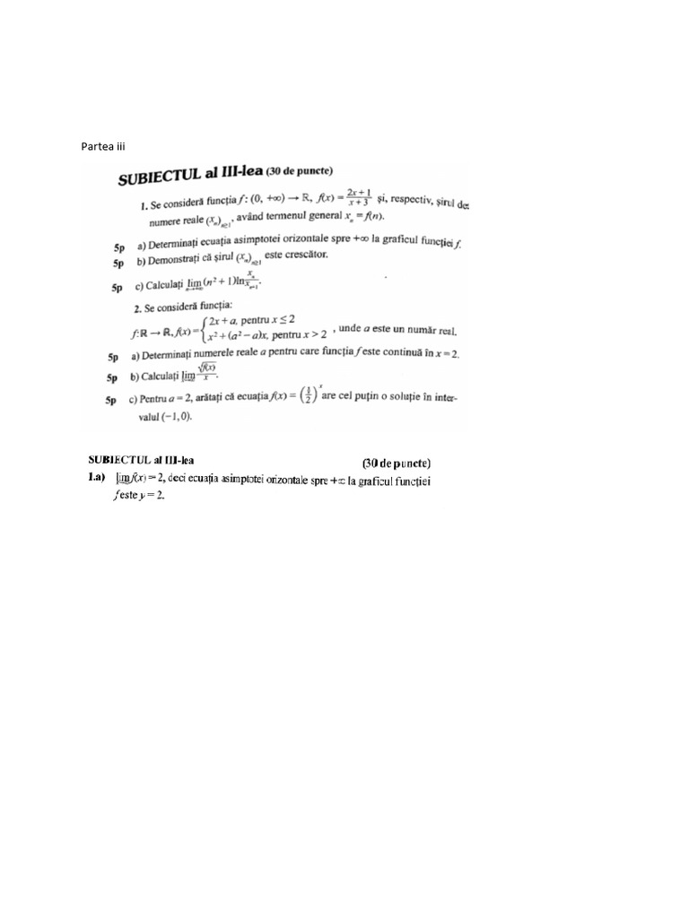 Simulare m1 p3 Clasa 11 Mate | PDF