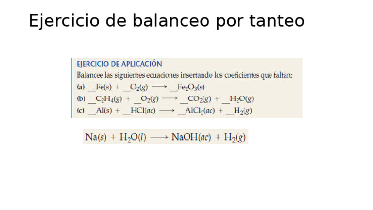 Balanceo de Ecuaciones Por Tanteo | PDF