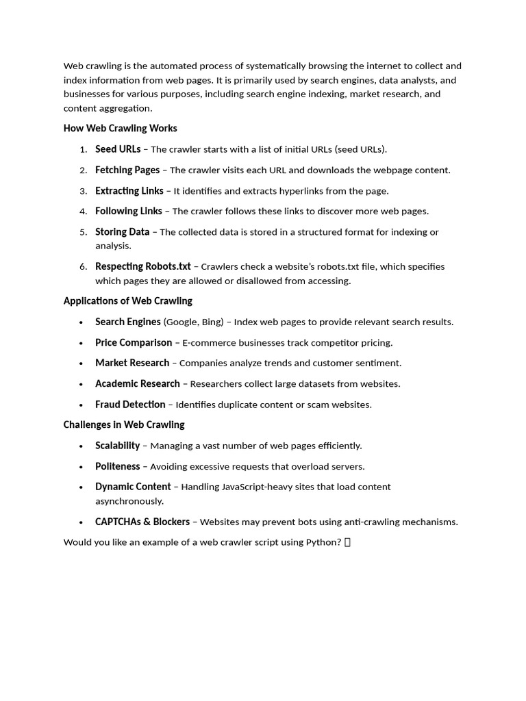 web crawling | PDF | World Wide Web | Internet & Web