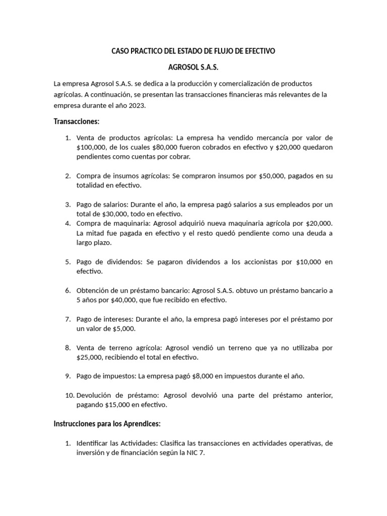2._CASO_PRACTICO_DEL_ESTADO_DE_FLUJO_DE_EFECTIVO[1] | PDF | Estado de flujo de efectivo | Dinero