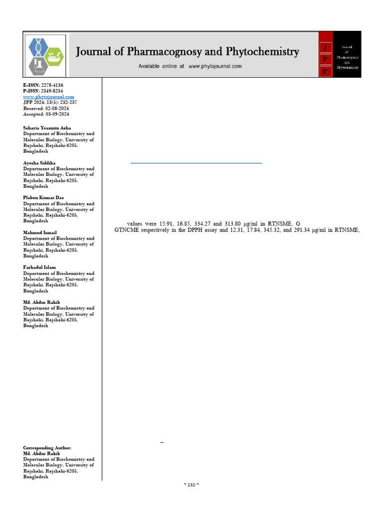 Phytochemical Profiling and Antioxidant Activity of Different Varieties ...