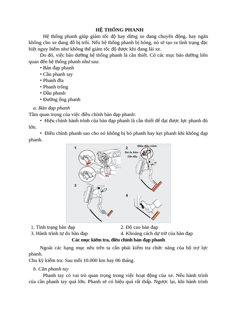 HỆ THỐNG PHANH | PDF