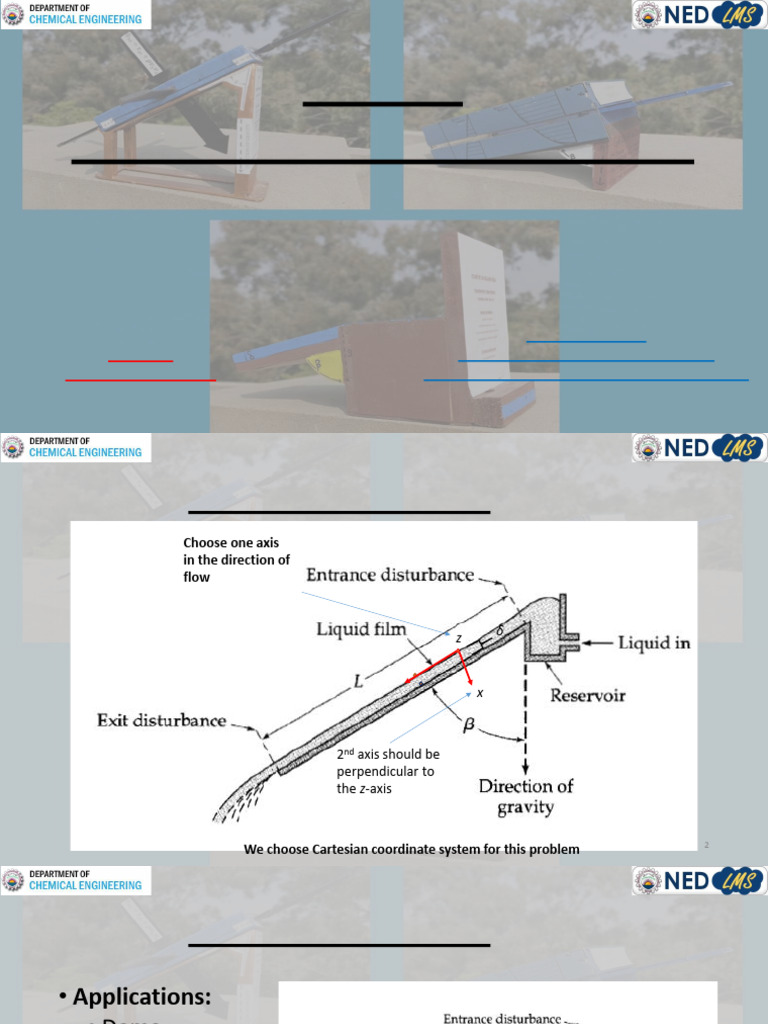 Falling Film Flow Analysis in Chemical Engineering | PDF | Momentum ...