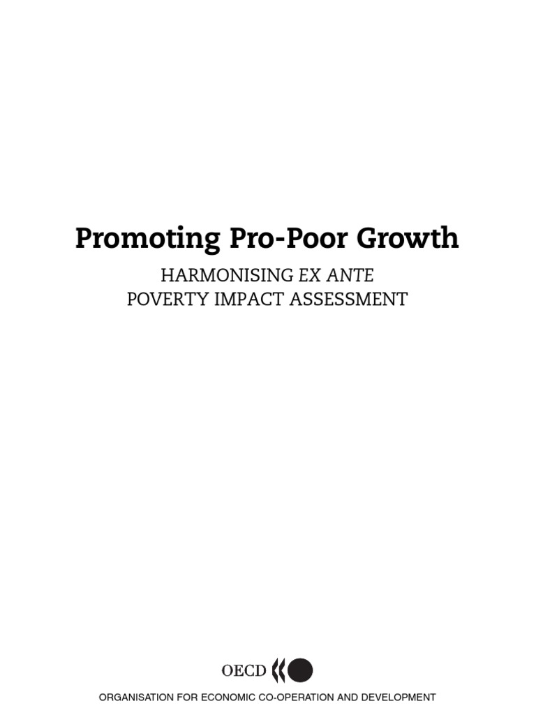 OECD Promoting Pro Poor Growth Harmonizing Poverty Impact Assessment ...
