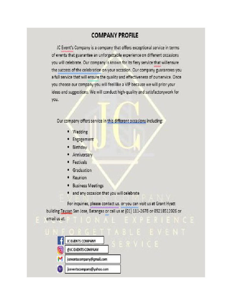 Sample Company Profile | PDF