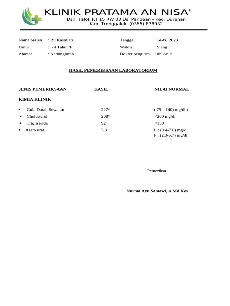 CH, TG, Au, Gda - Docx Nurma | PDF
