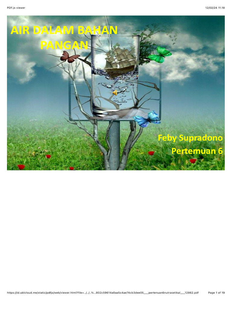 Air Dalam Bahan Pangan | PDF