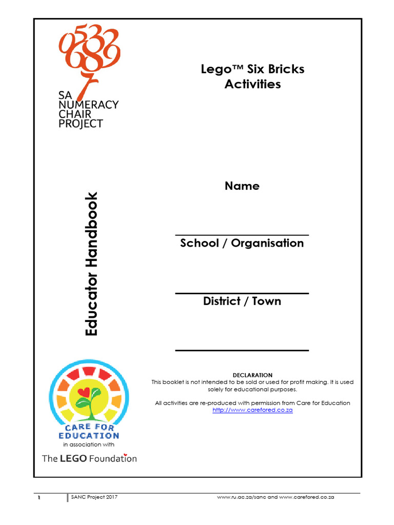 ENF & eNICLE Six Bricks Teacher Handbook | PDF | Classroom | Learning