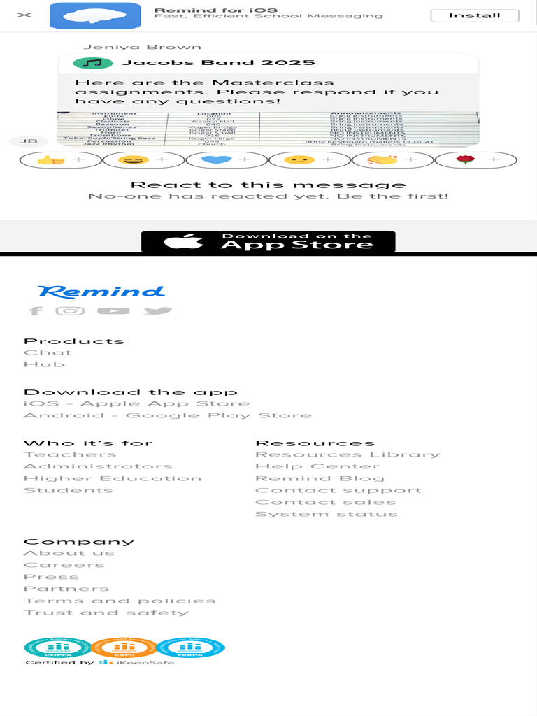 Jacobs Band 2025 Masterclass Info | PDF